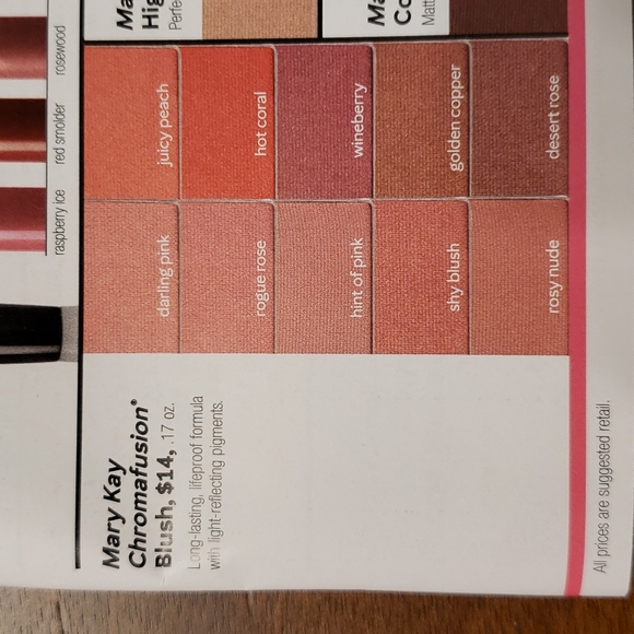 Mary Kay Makeup Color Chart